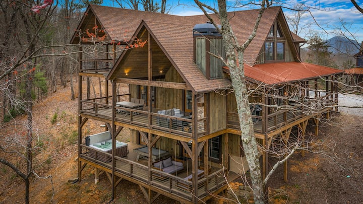 Sunrock Mountain Dream Ii ~ Fire Pit, Pool Tbl - Blue Ridge, GA