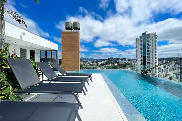 Loft Moderno A 900 M Da Vila Germânica Com Piscina - Blumenau