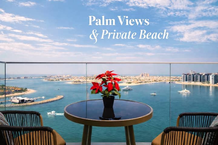 Beachfront Escape | 2br Palm Views & Private Beach - Dubaï Marina