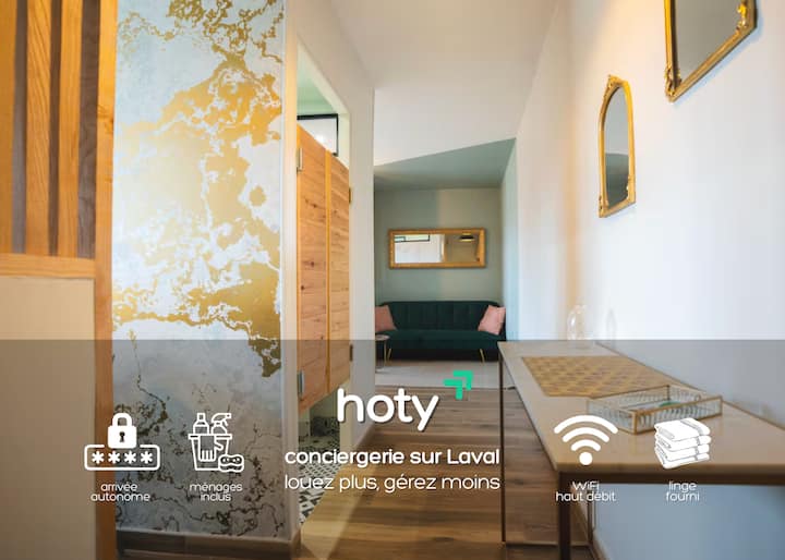 Le Golden Gare Sncf Centre Ville - Résidence Calme - Laval, France