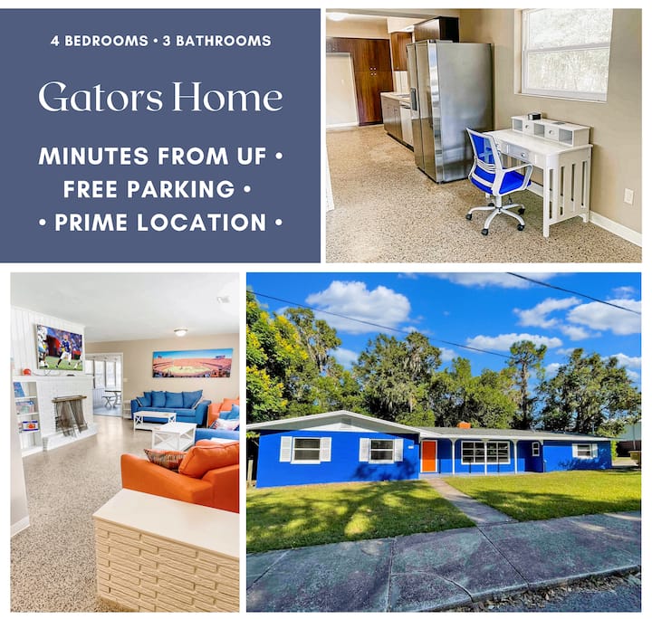Cozy Gator Home W/ Workspace | Steps To Stadium - ゲインズビル, FL