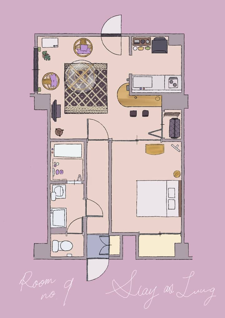 Room No.9 “Stay As Living” 1bed For 2/free Parking - Sapporo