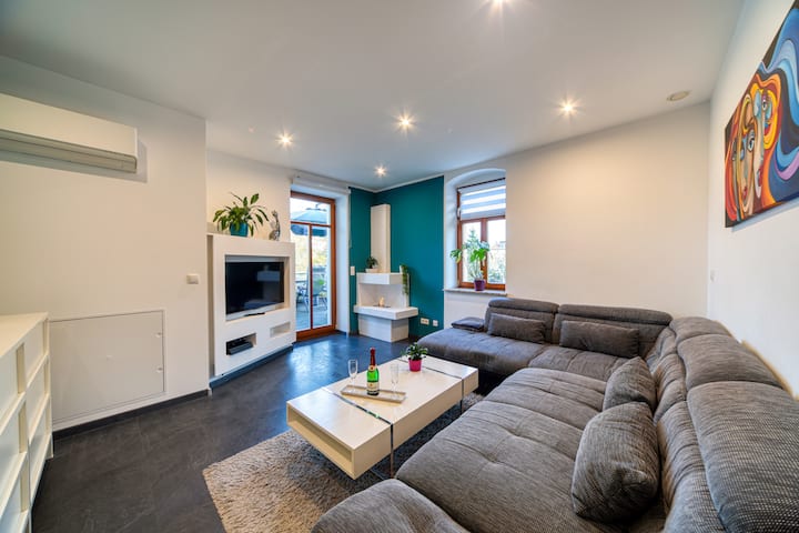 Villa Harmonie Kitchen Fireplace Large Balcony Ps4 - Moritzburg