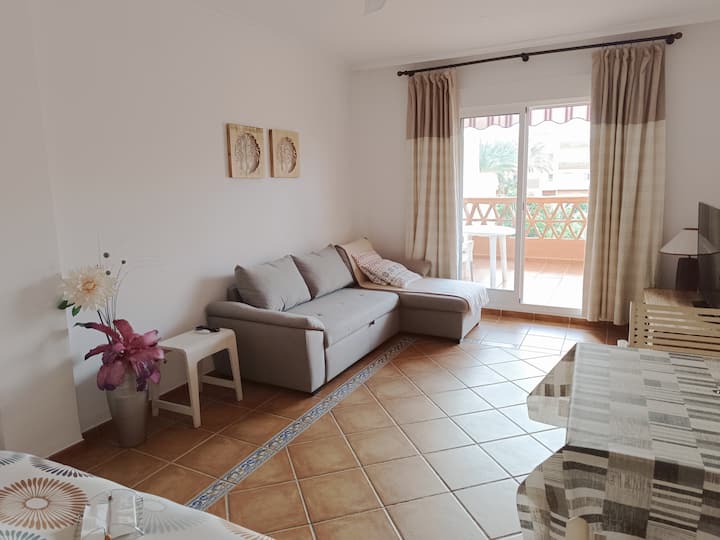 Sunny Terrace Apartment With Pool. - El Ejido