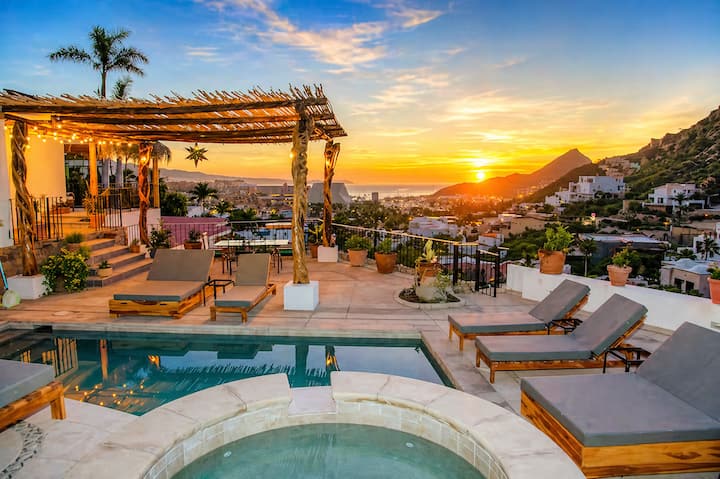 Villa Felicidad: Panoramic Views & Steps To Marina - Cabo San Lucas