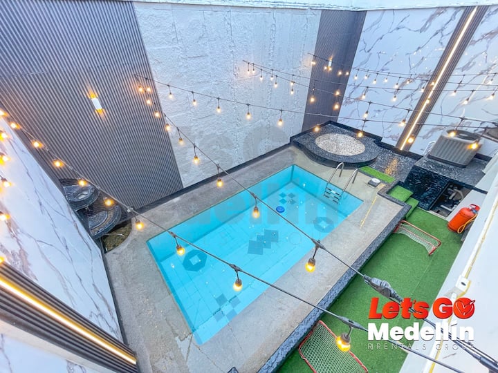 Villa Laureles Heated Pool 18 Min Poblado ! A/c - Medellín