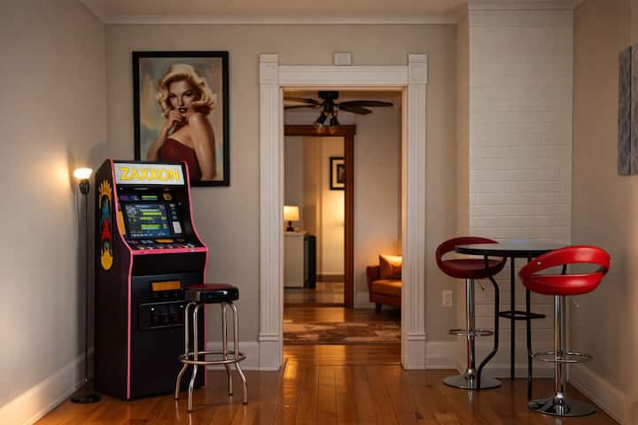 Downtown Moline- Pac Man, Patio & Retro Feels - Davenport, IA