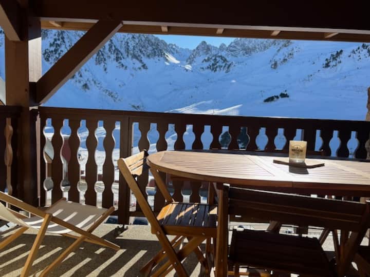 T3 Duplex 8 Couchages, Vue Sur Pistes Et Piscine - La Mongie