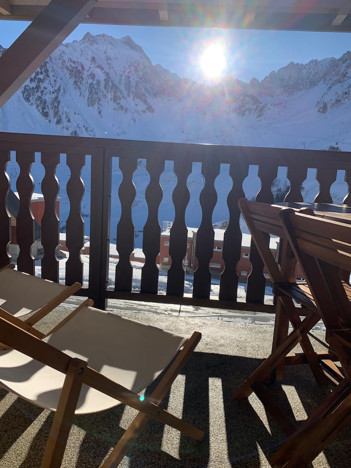 T3 Duplex 8 Couchages, Vue Sur Pistes Et Piscine - La Mongie