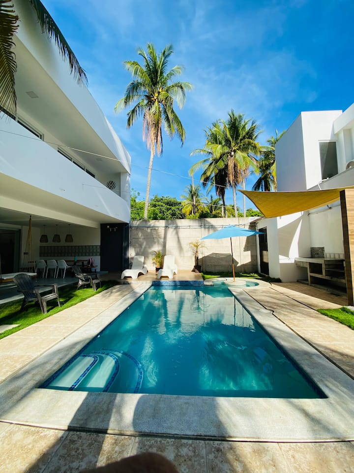 Casa Familiar Con Piscina,4 Habitacionessurf City - El Salvador