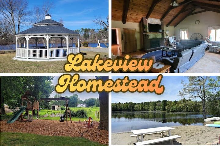 Spacious Lakeside Escape W/ Beach, Fire Pit & Farm - Bellingham, MA