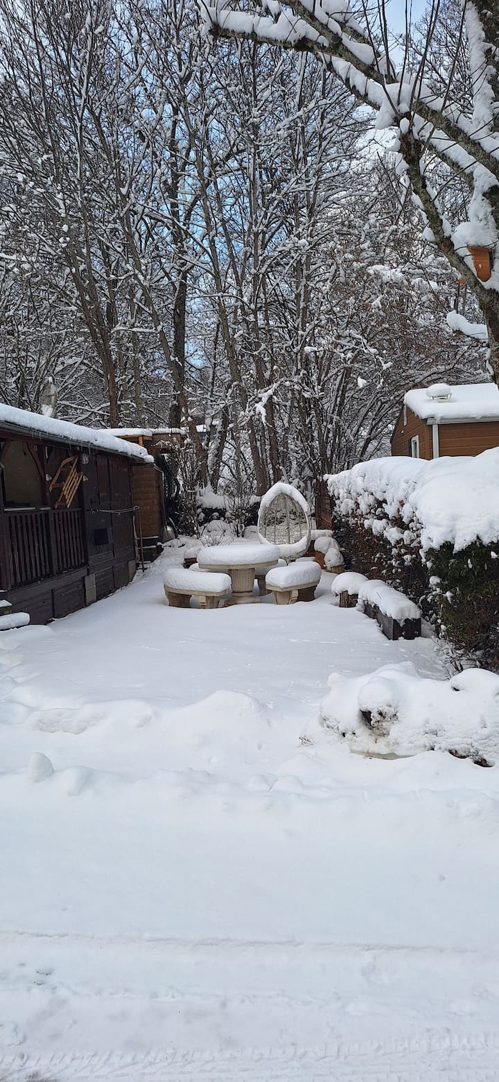 Bungalow With 2 Bedrooms In Besse-et-saint-anastaise, With Pool Access And Furnished Garden - Super Besse