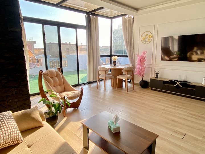 Modern Apt 3 Comfy Bedrooms & Cool Rooftop. - Égypte