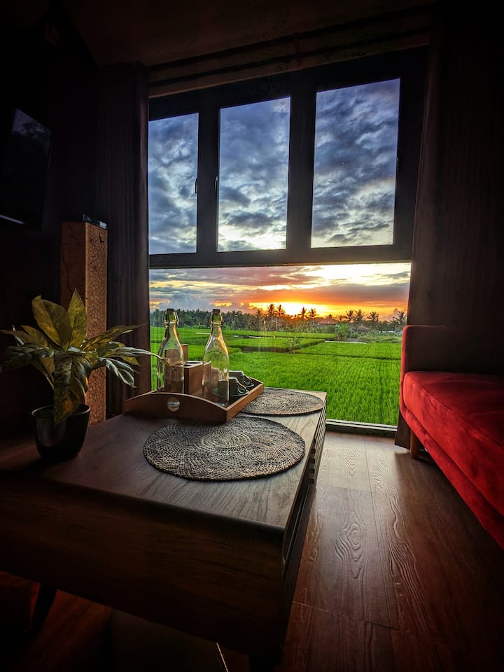 Pool, Ricefield & Volcano View - Bali