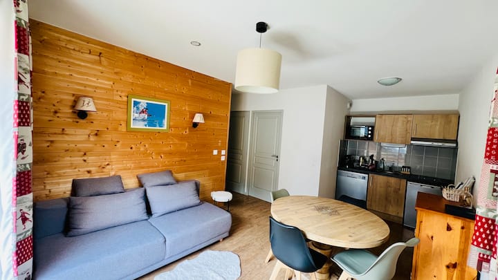 T2 Avec Terrasse, Piscine, Hammam Et Vue Cascade - Vaujany