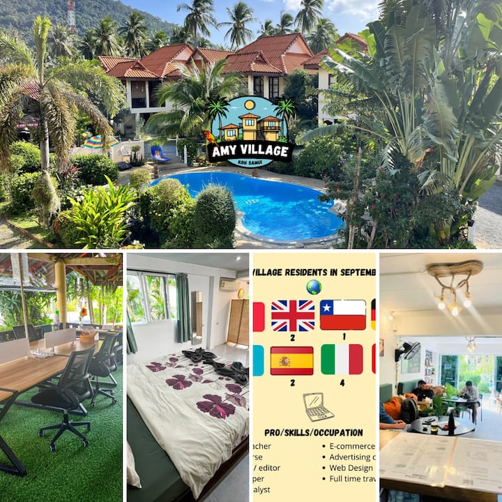 Amy Village | Cozy Loft + Desk | Coworking Space - Ko Samui