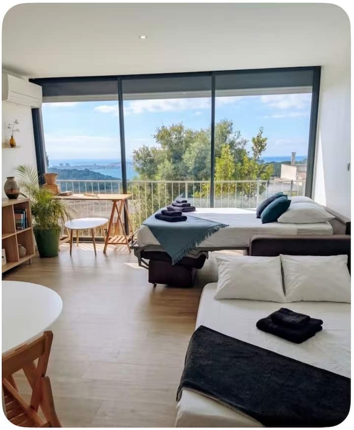 Studio Maison Vue Mer Au Calme - Vallauris