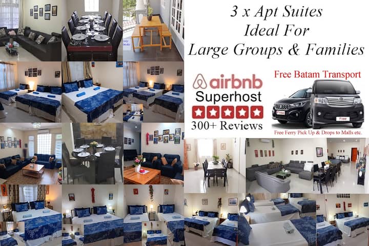 3 X Apt Suites For Families/groups Up To 25 Pax - Batam