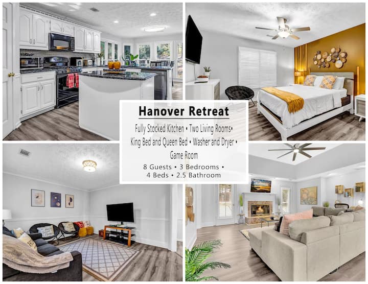 Hanover Retreat: 3br W/game Room Near Mall Of Ga - Buford, GA