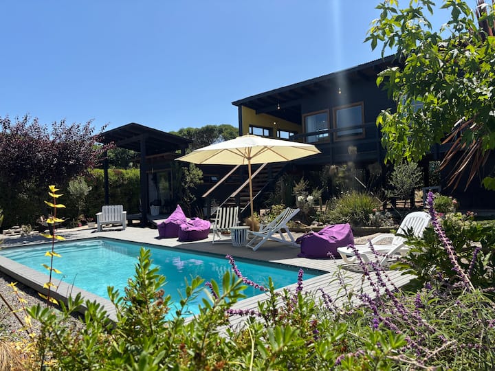 Cabaña Spa Con Piscina, Hot Tube, Quincho Y Fogón - Quintero