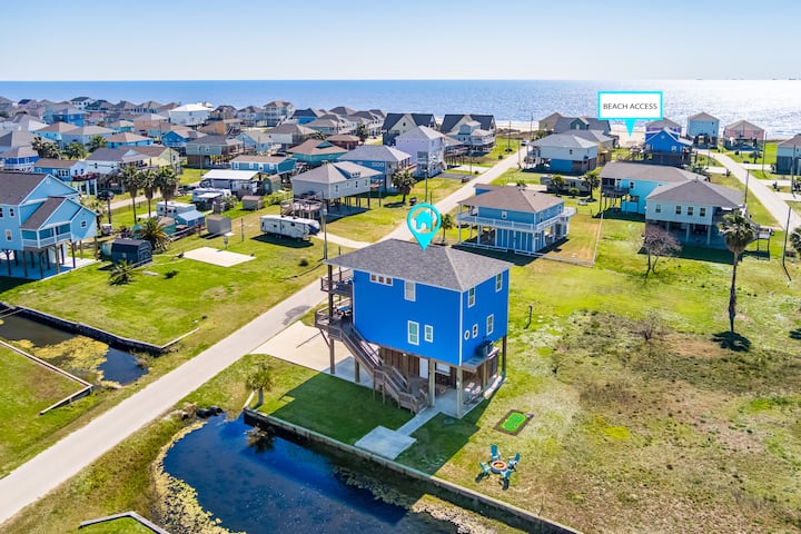 Steps2beach*game Rm*4br*2 King Suites*mini Golf - Crystal Beach, TX