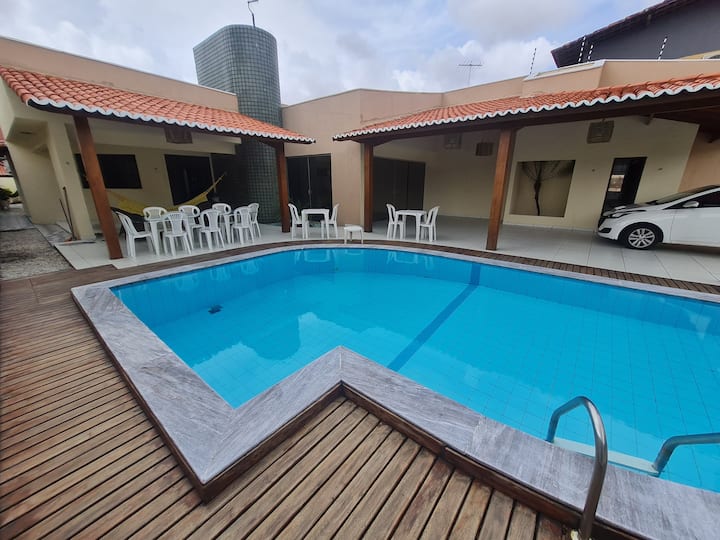 Casa Agradável: Piscina, Churrasqueira E Redário. - Natal