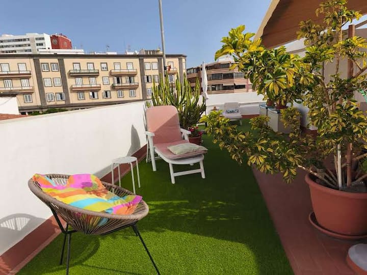 Beautifull Attic With Solarium - 拉斯帕爾馬斯