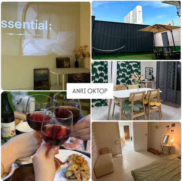 감성최고 & 넓은 잔디 옥탑 지하철역 앞 피크닉감성숙소 - Busan