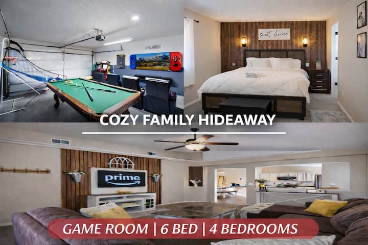Cozy Farmhouse>6 Beds>pool Table>arcade>billards - El Paso, TX