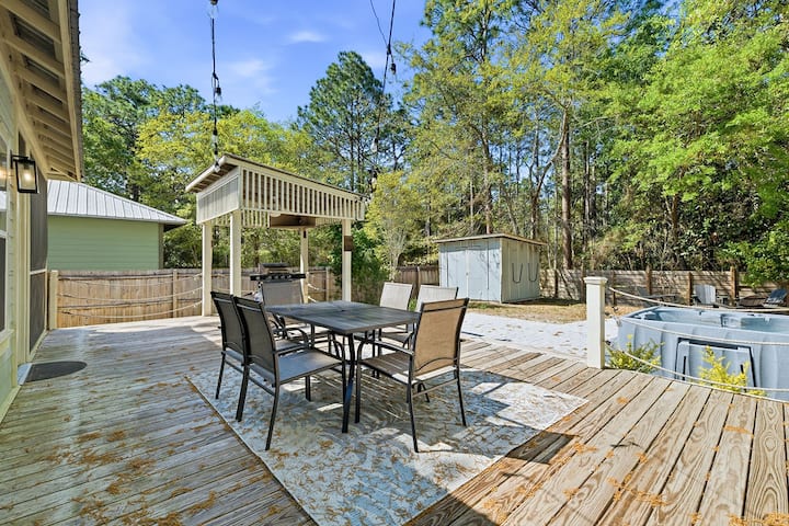 Hot Tub | Deck| Serenity Cottage | Santa Rosa - Grayton Beach, FL