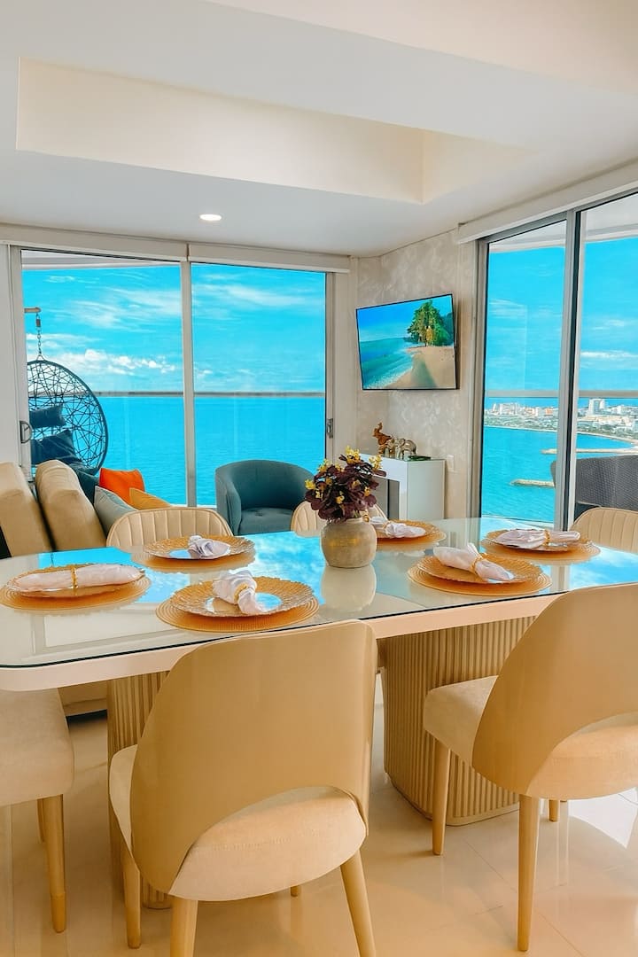 180° Ocean View • Luxury Apt With 2 Balconies - Cartagena