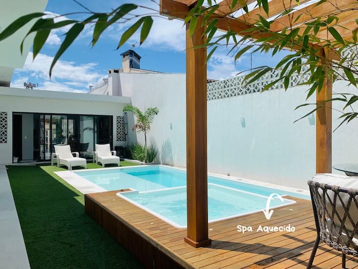 Oásis Com Spa Aquecido, Piscina, 4 Qtos, Centro - Guaratuba