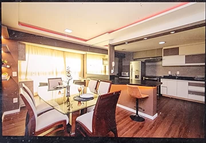 Apt 110m2 3qts, 4 Bath, Furnished W/ Linen - Goiânia