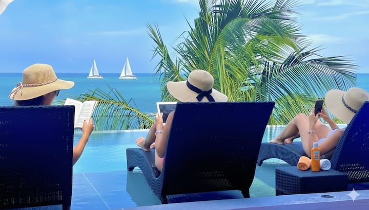 Luxueuse Villa Panorama 4 Chambres Et Piscine - Ko Pha Ngan