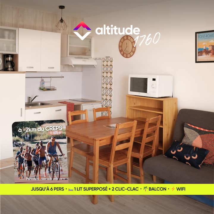 Altitude 1760 - Studio Avec Balcon Ensoleillé - Les Angles