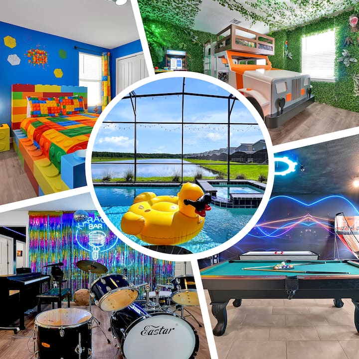 Luxury Themed Villa 9 Br | Close To Disney - Kissimmee