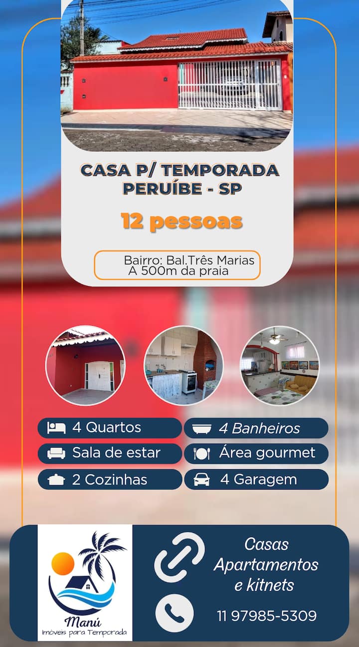 Linda Casa De Praia Em Peruíbe - Peruíbe
