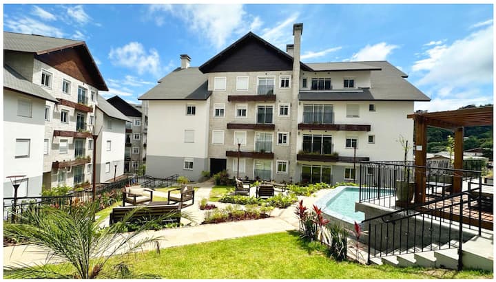 Apartment In Gramado With Heated Pool | Garage - Gramado
