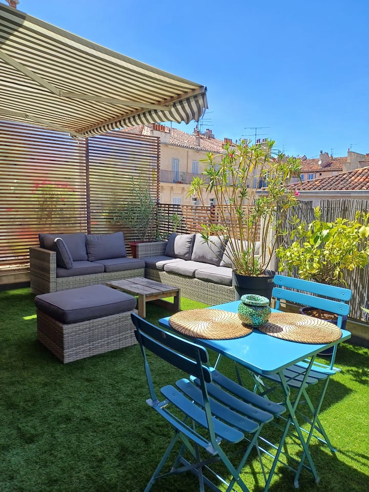 Studio Calme & Lumineux 
Rooftop Privé  Marseille - Marseille