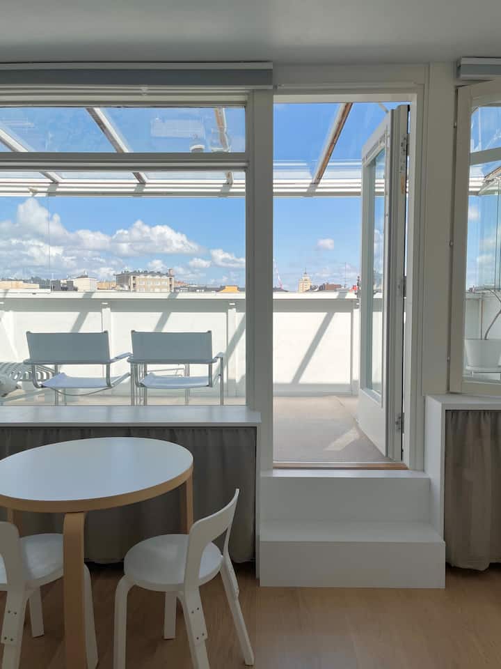 Studio With A View & Terrace - Helsinki