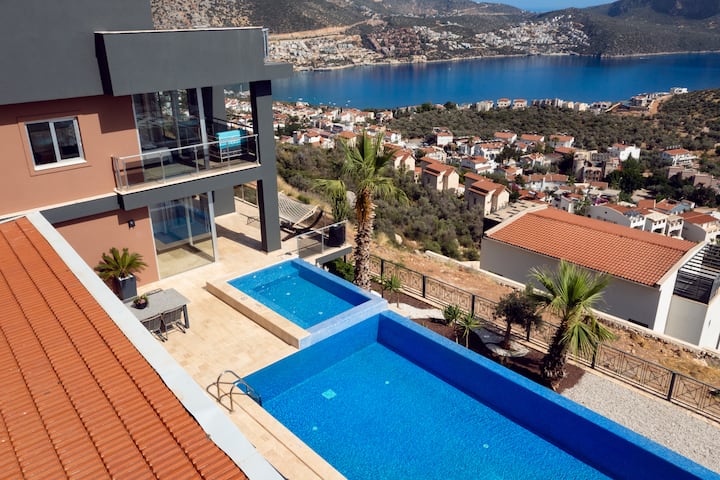 Antalya Kalkan Deniz Manzaralı Jakuzili Villa 218 - Kalkan