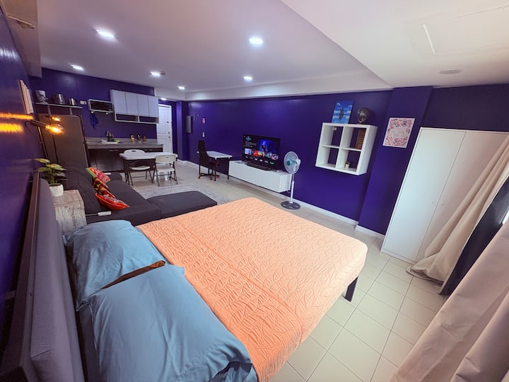 Modern Purple Studio - Disney+, Hbo & Fast Wifi - Subic Bay Freeport Zone