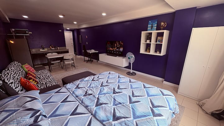 Modern Purple Studio - Disney+, Hbo & Fast Wifi - Subic Bay Freeport Zone