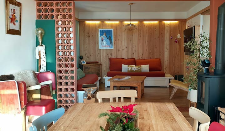 Grand Appartement Rez-de-chaussée, Accès Piscine. - Sallanches