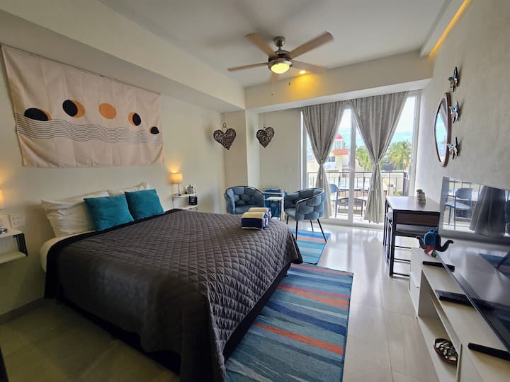 Cozy Studio In Golden Zone, 1 Block From The Beach - Bucerías