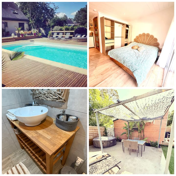 Magnifique Gîte Cosy, Piscine, & Spa Proche Mer - Loire-Atlantique