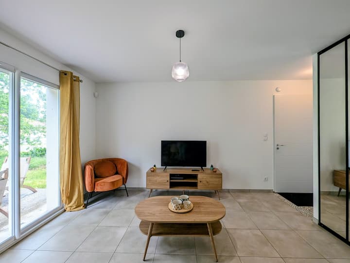 Maison Neuve Climatisée Avec Jardin Proche Du Lac - Sanguinet