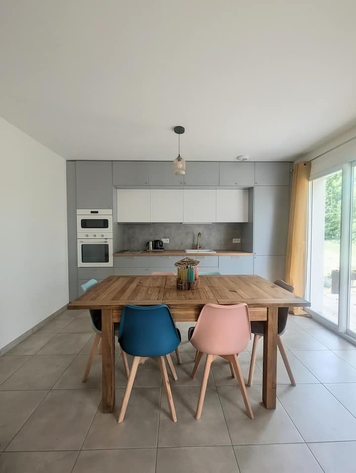 Maison Neuve Climatisée Avec Jardin Proche Du Lac - Sanguinet