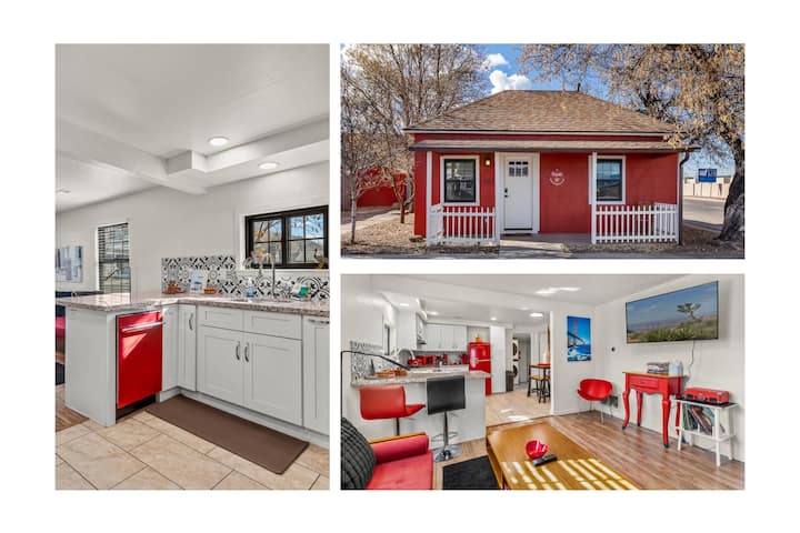 Route 66 Burgundy Bungalow W/ac, Fenced Yard, W/d - Williams, AZ