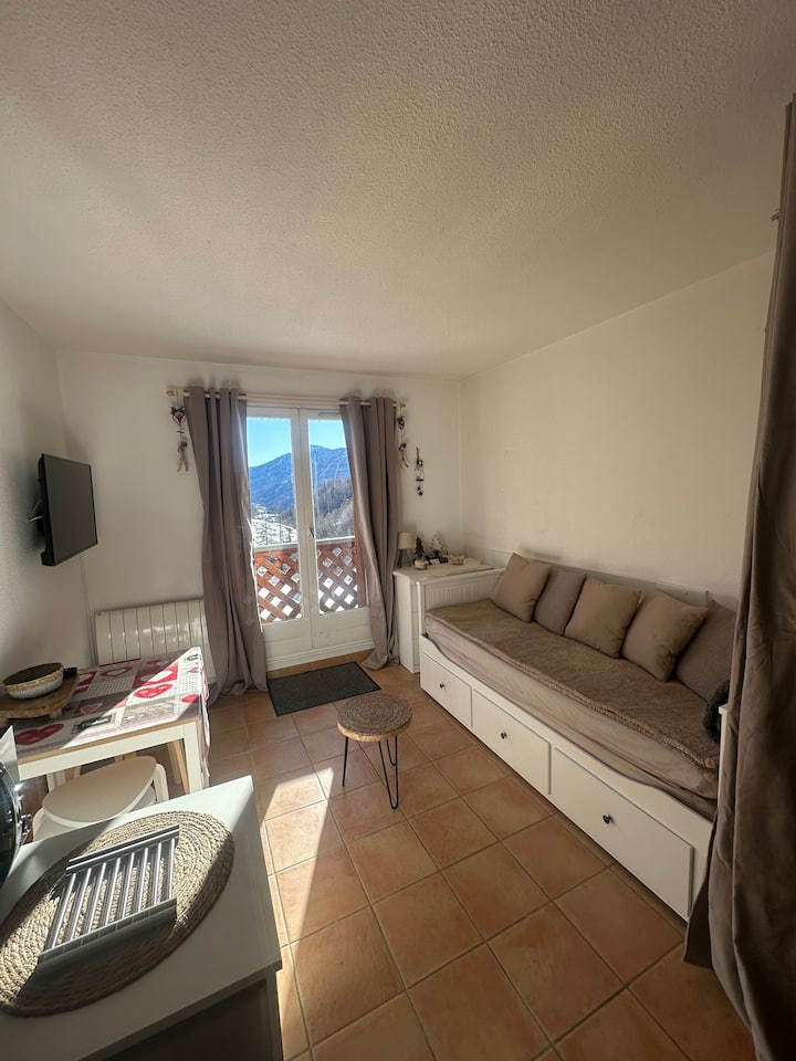 Petit Studio Ensoleillé Vue Montagne - Val d'Allos